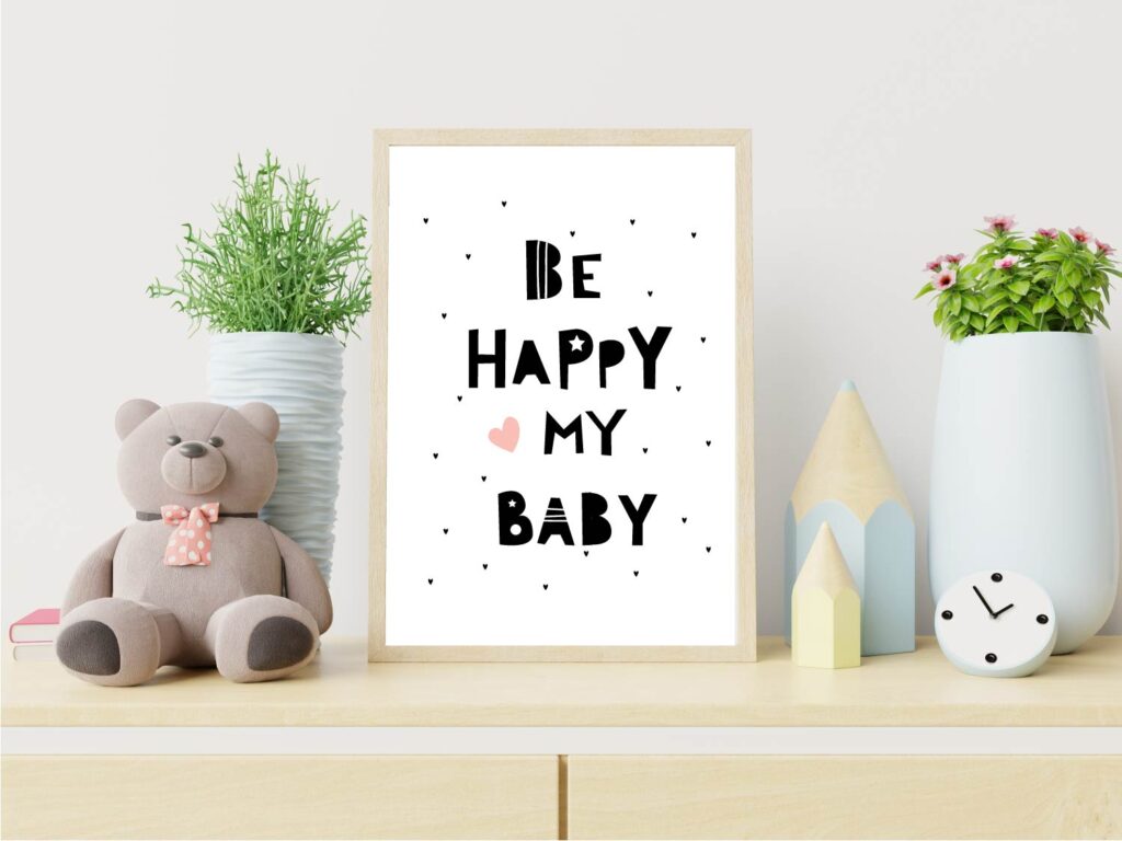 Cuadro Infantil Be happy my baby – Lala ♥ Ideas Deco