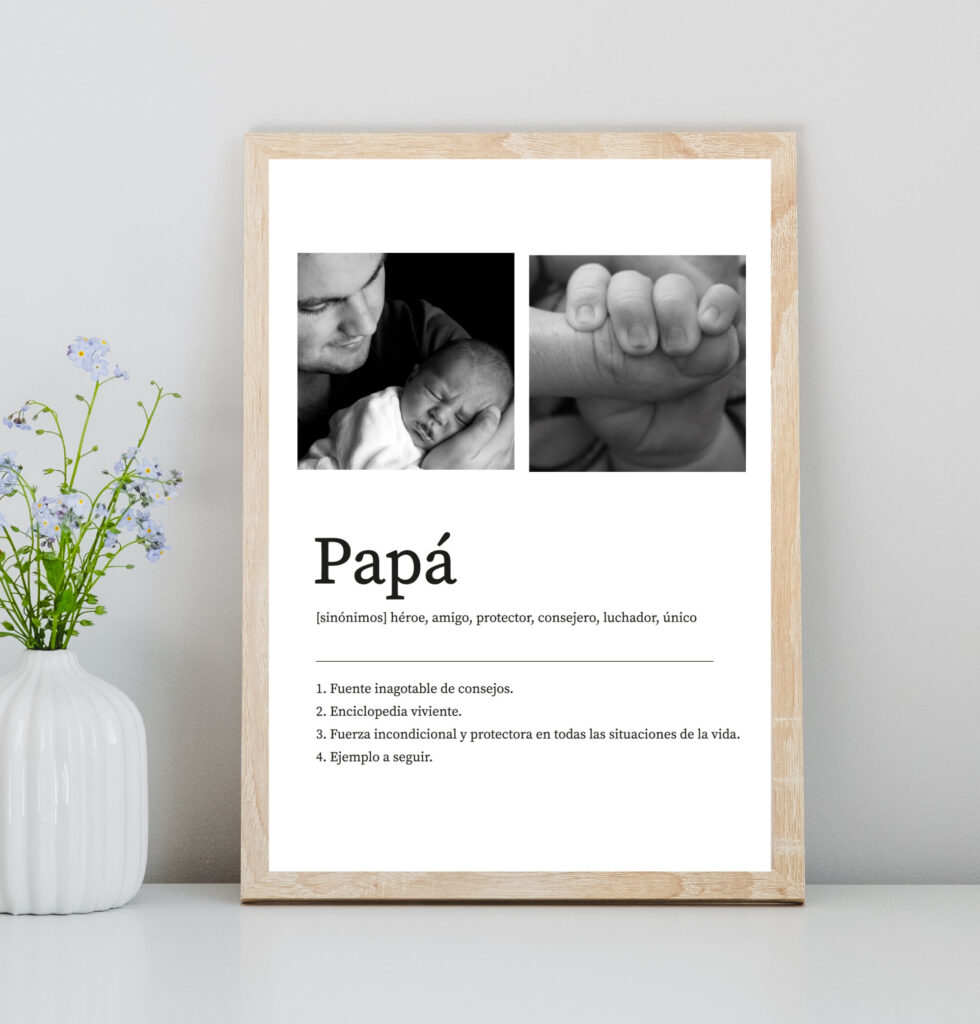 Cuadro con lámina Papá – Fotos & Definición – Lala ♥ Ideas Deco